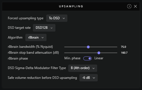 Recommendation on Hi-Res Audio upsampling settings - SpecialtyCircuits LLC